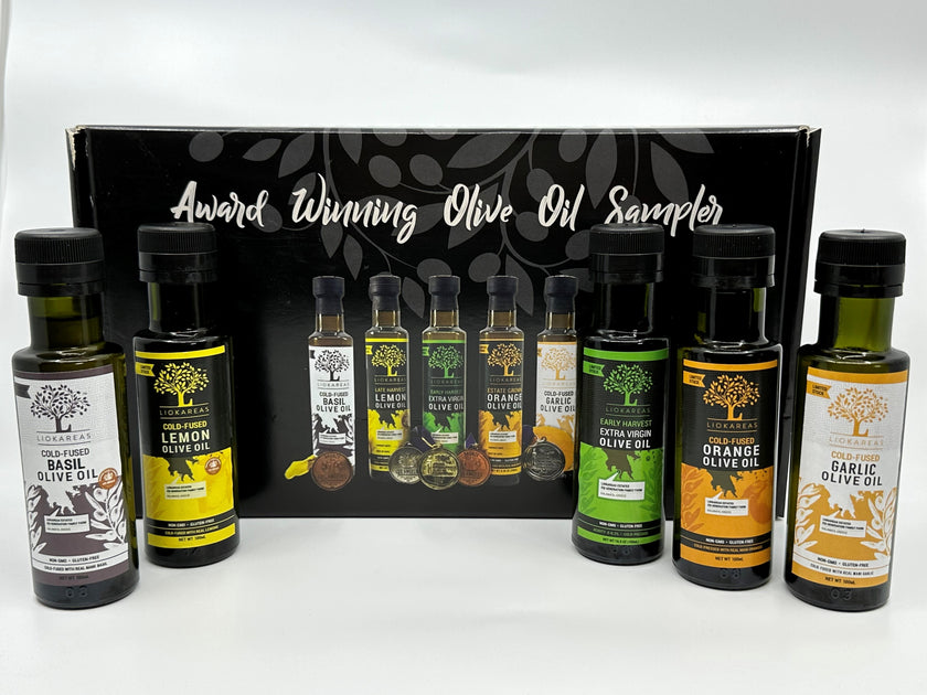 Olive Oil Variety Pack - Five 100ml Bottles (Lemon, Orange, Basil, Gar ...
